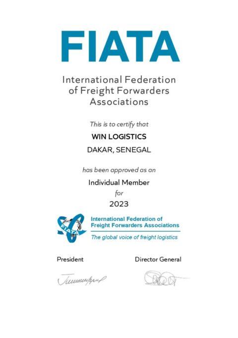 Certification FIATA International Federation of Freight Forwarders ...